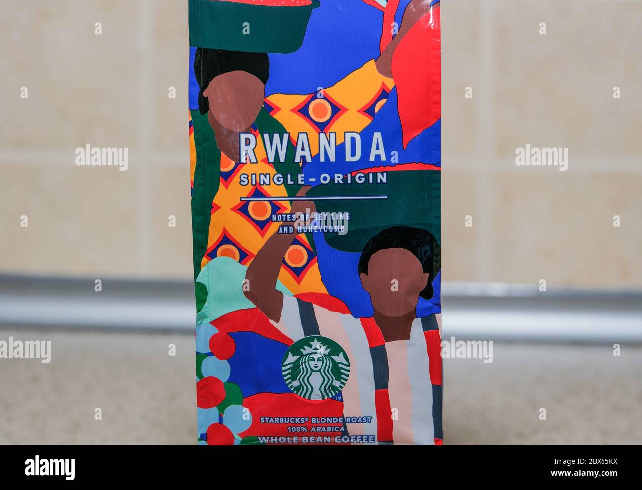 Starbucks limited edition Coffee on colourful package. Seasonal ...