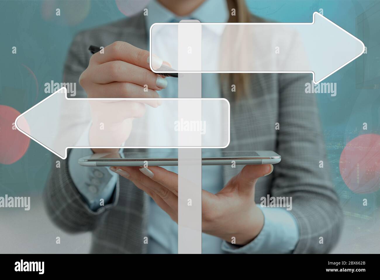 Competitiveness Symbol In Diverging Opposite Views Business Choice ...