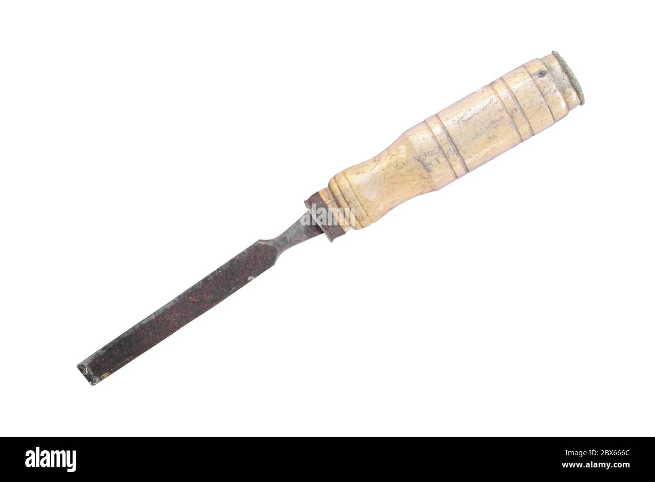 Old rusty chisel isolated on white background, object with clipping ...