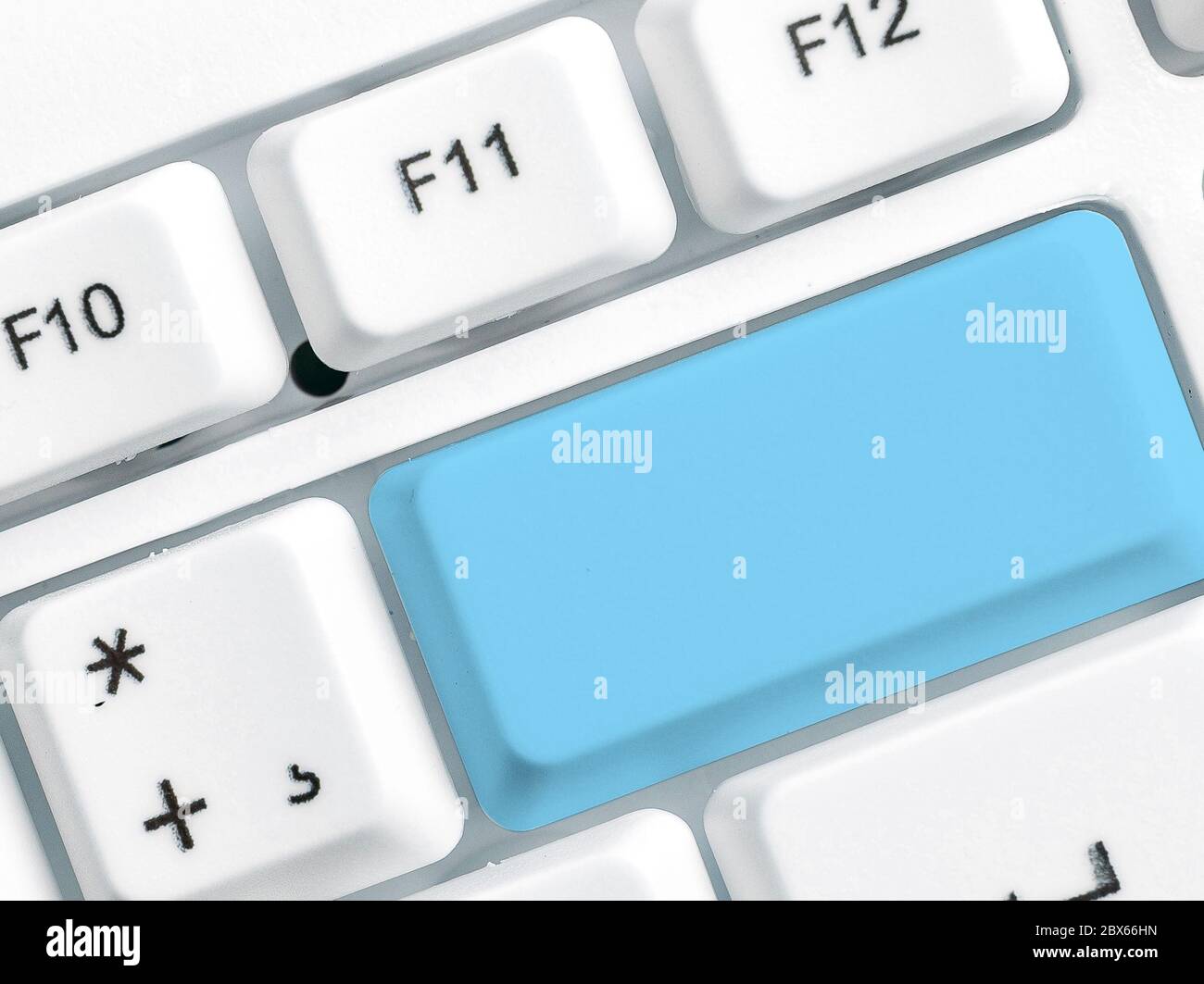 Pc Keyboard Key With Empty Note Paper Above Copy Space Stock Photo - Alamy
