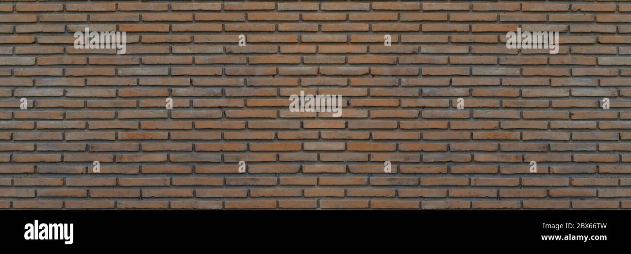 Empty old brick wall texture background. Copy space panorama picture ...