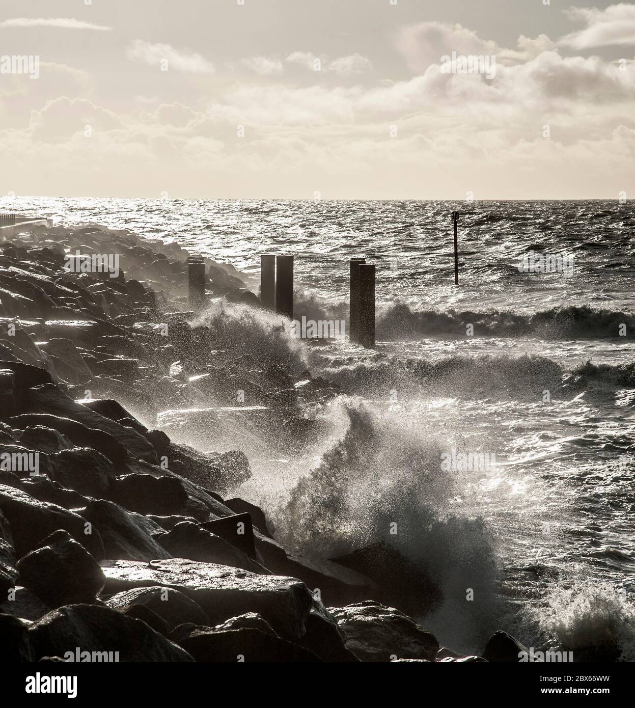 choppy seas on Dorset coast Stock Photo - Alamy
