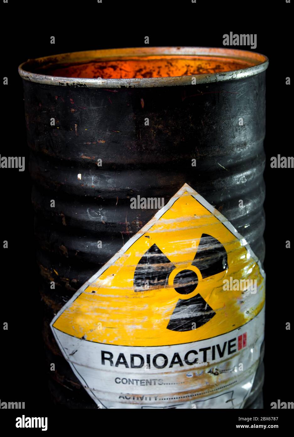 Heat in the cylinder container of radioactive material Stock Photo - Alamy