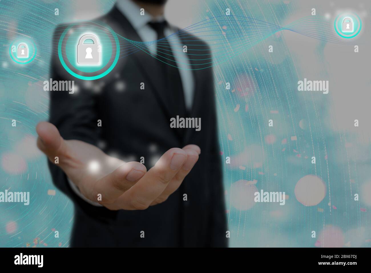 Graphics Padlock For Web Data Information Security Application System ...