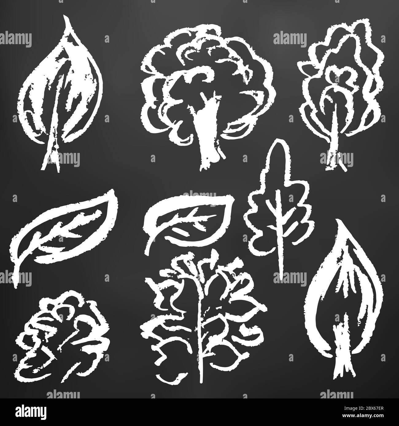 Childrens drawings on chalkboard Stock Vector Images - Alamy