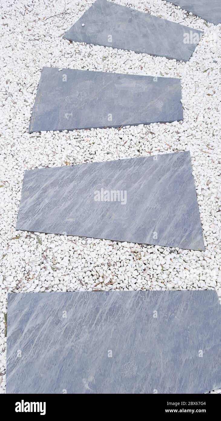 Zen stone path in a Japanese Garden Stock Photo - Alamy