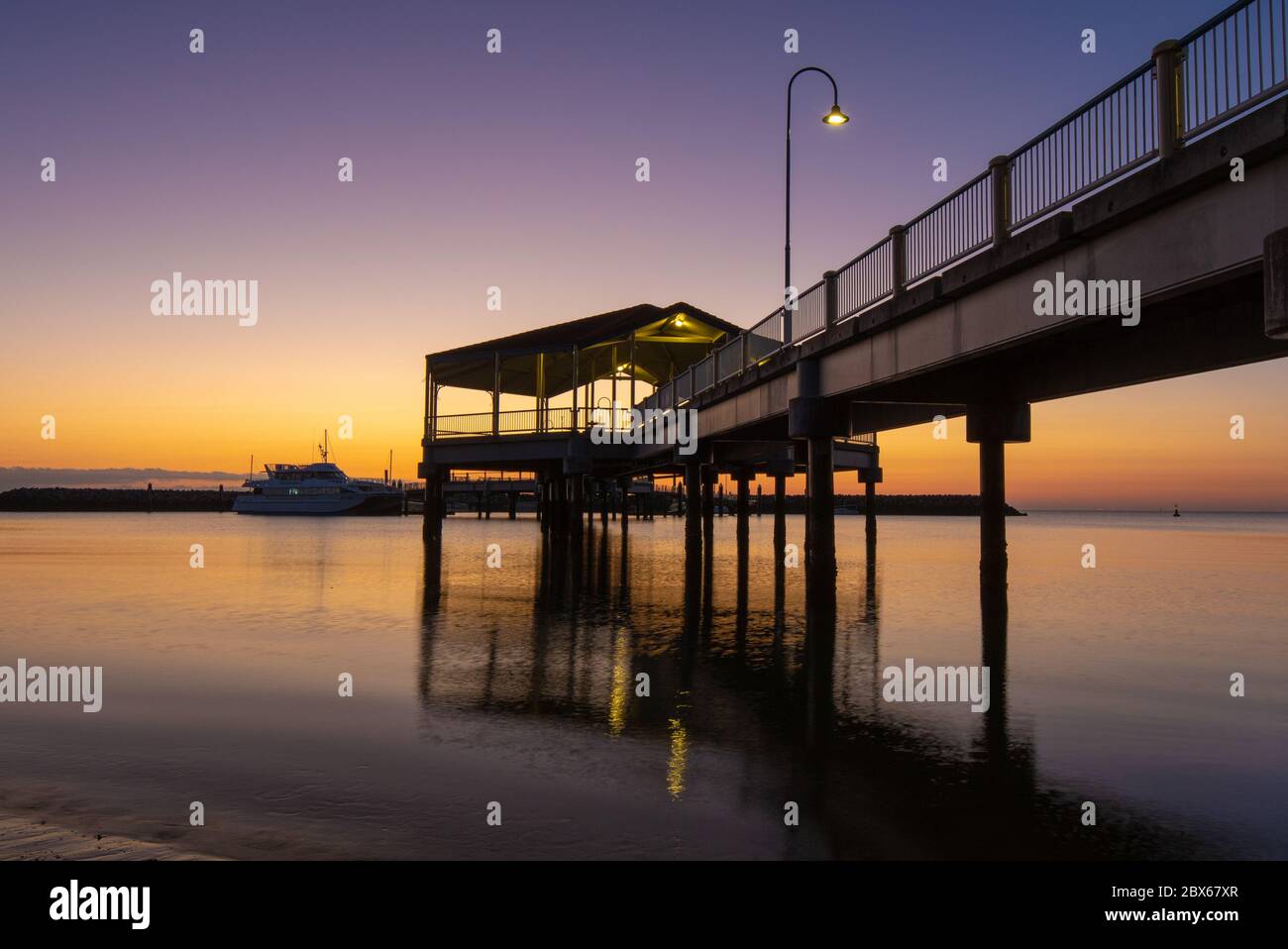 Redcliffe jetty, Moreton Bay, Brisbane, Queensland, Australia Stock ...