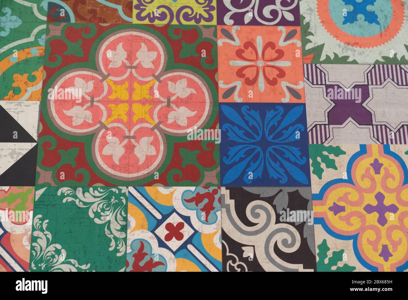 spanish ceramic tile design for background Stock Photo - Alamy