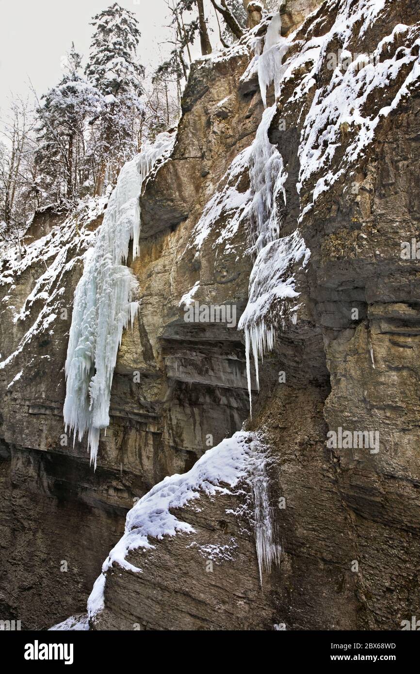 Partnachklamm - Partnach gorge near Garmisch-Partenkirchen. Bavaria ...
