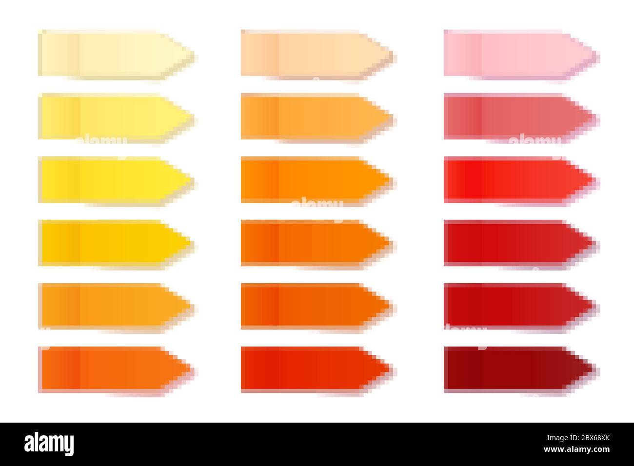 Realistic sticky notes collection. Arrow flag tabs. Post note stickers ...