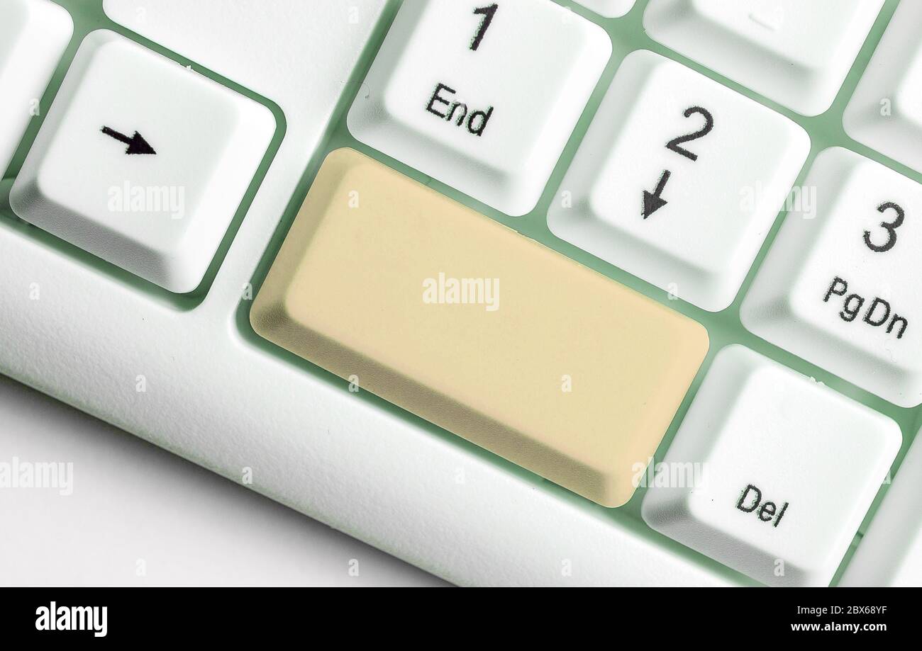 Pc Keyboard Key With Empty Note Paper Above Copy Space Stock Photo - Alamy