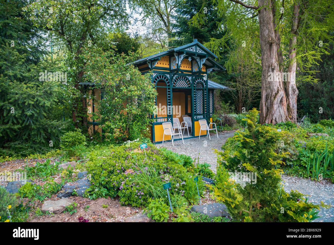 HOF, GERMANY - CIRCA MAY, 2020: The botanical garden of Hof, Bavaria ...
