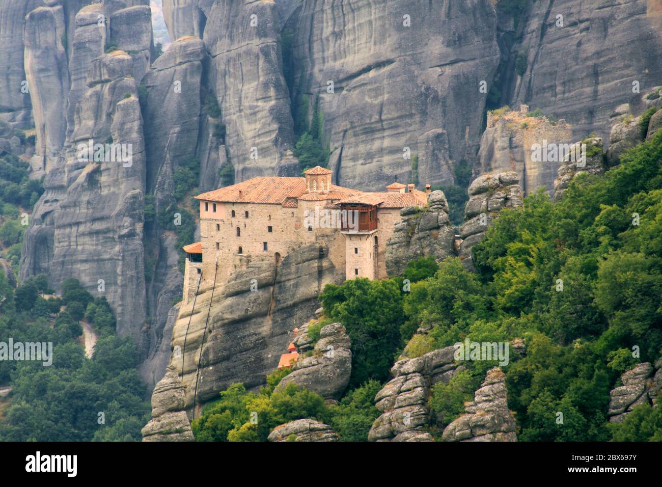 Rousanou Monastery at Meteora zoom photo, Greece. The monasteries of ...