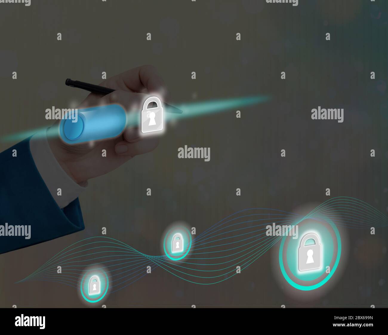 Graphics Padlock For Web Data Information Security Application System ...