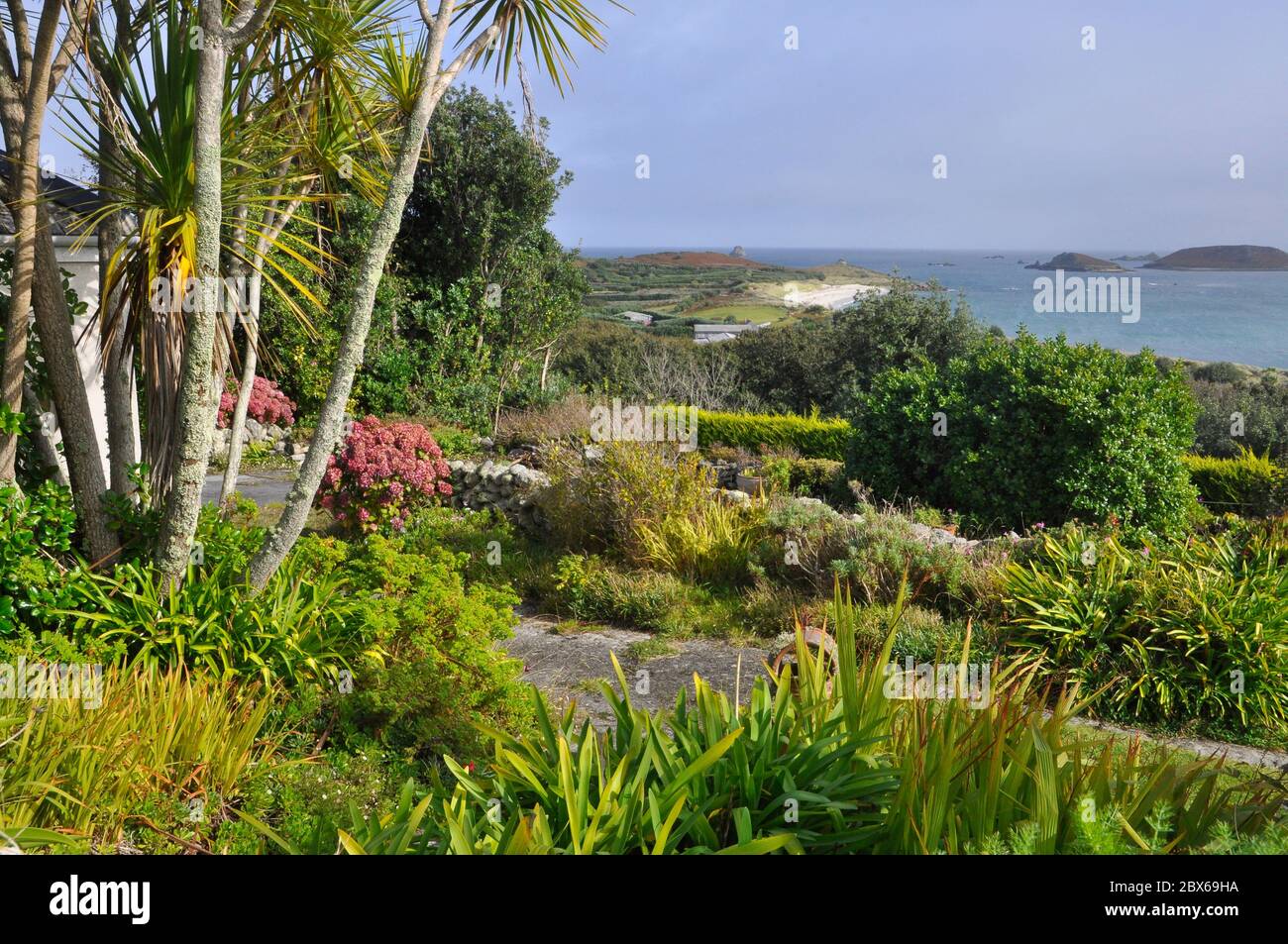 Looking across a colourful garden from St Martins,one of the five ...
