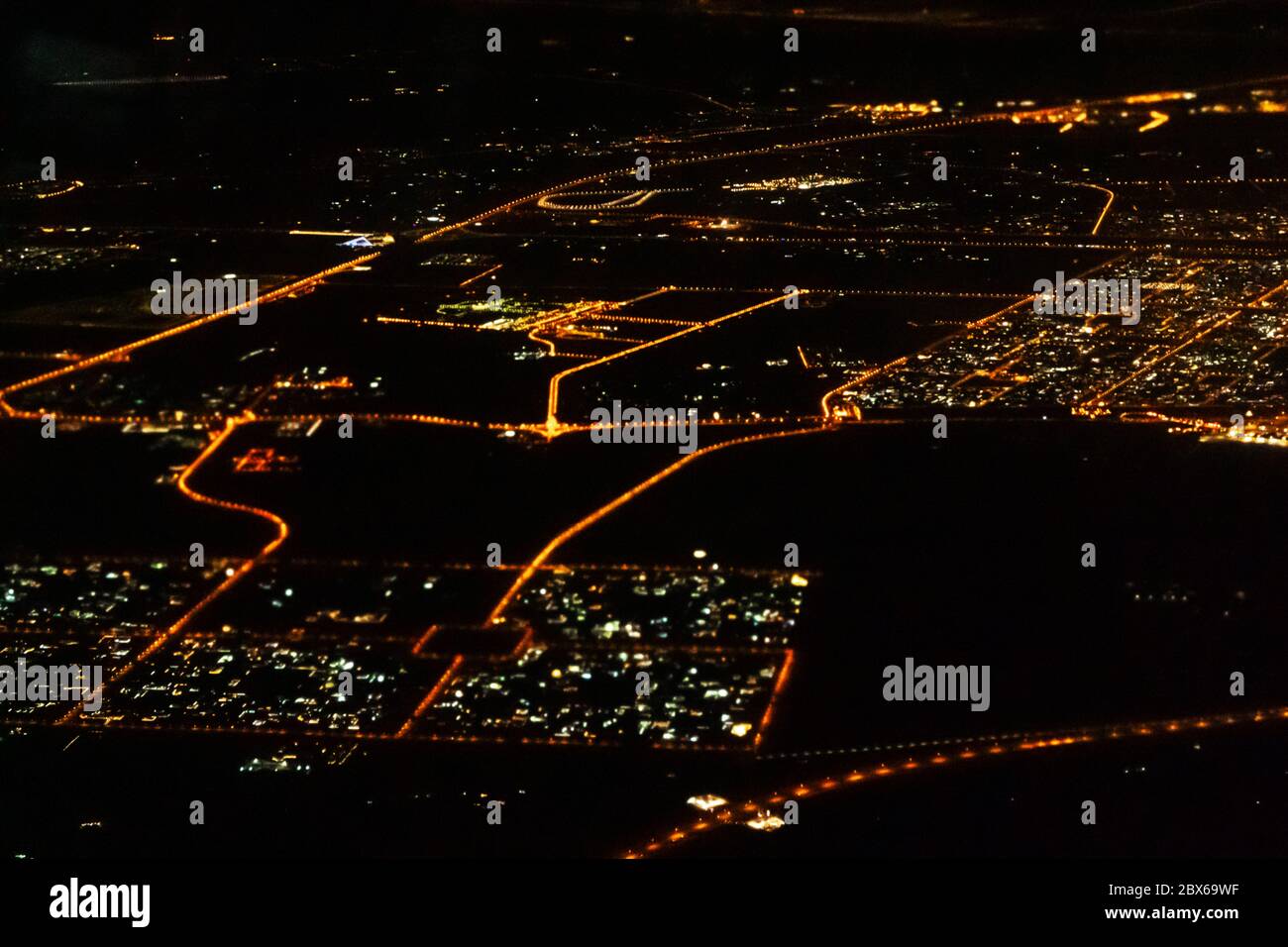 Bright light big city aerial view hi-res stock photography and images ...