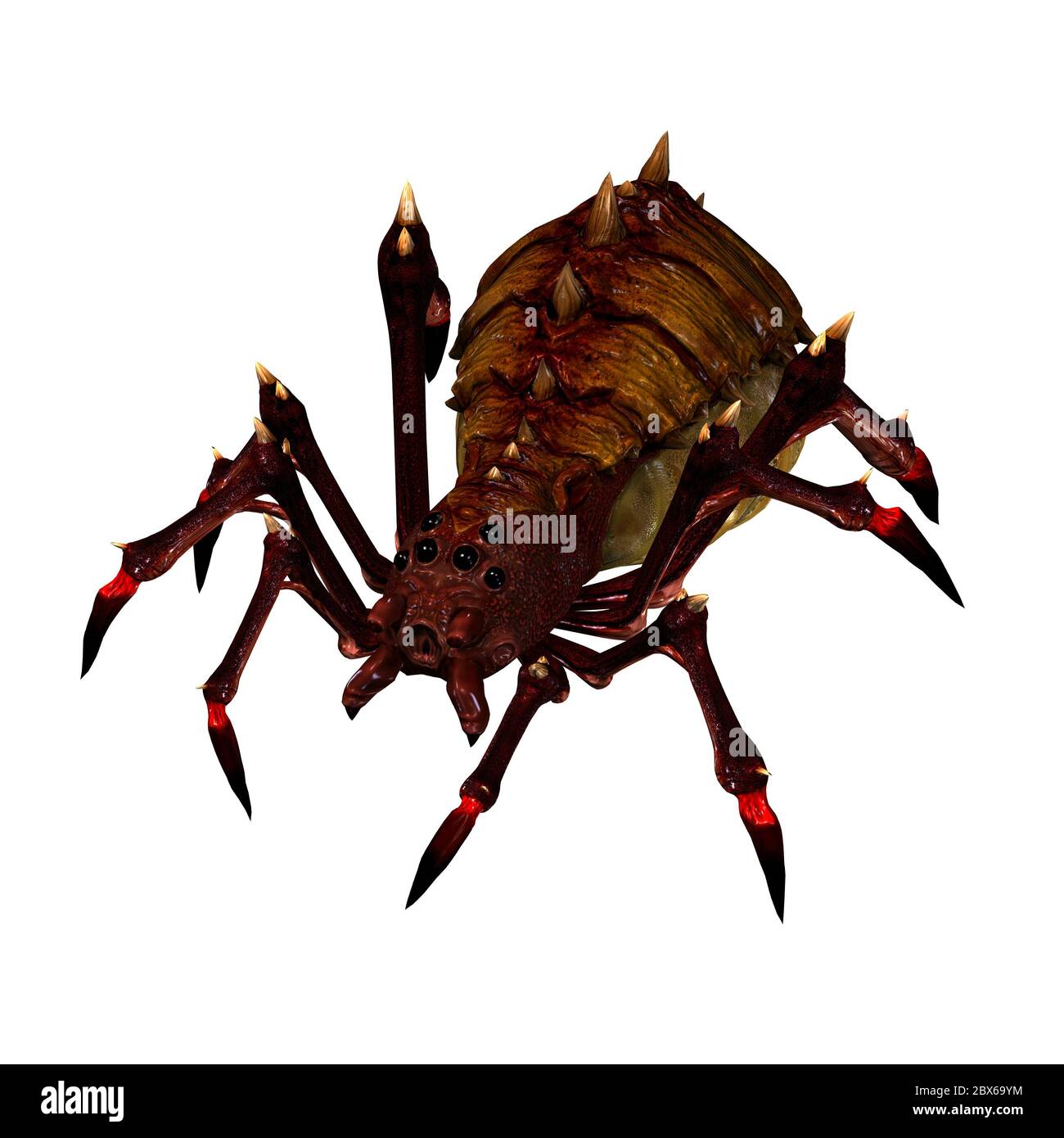 fantasy spider - top view - isolated on white background - 3D ...