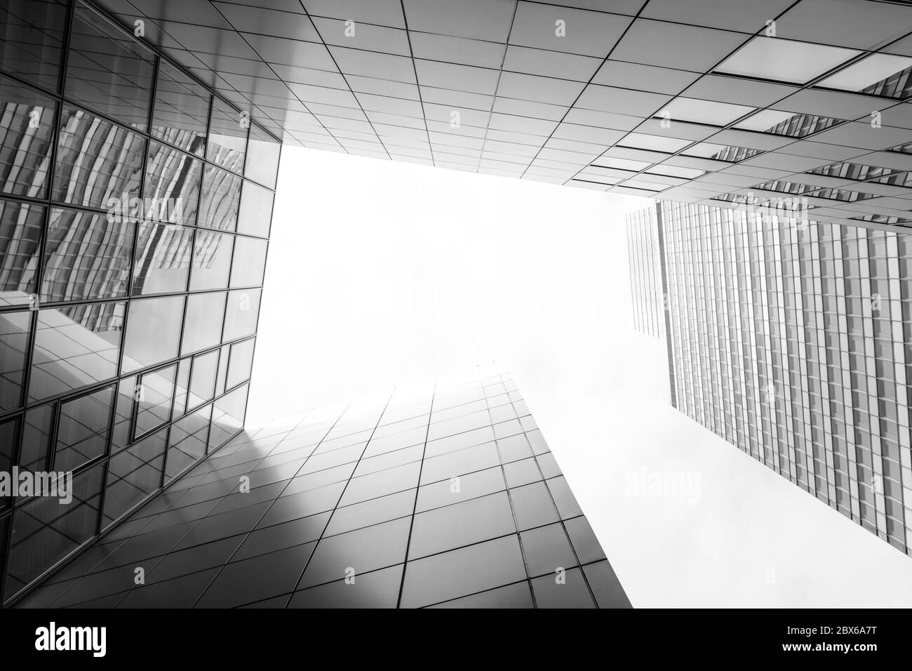 Office Building bottom up into the sky Stock Photo - Alamy