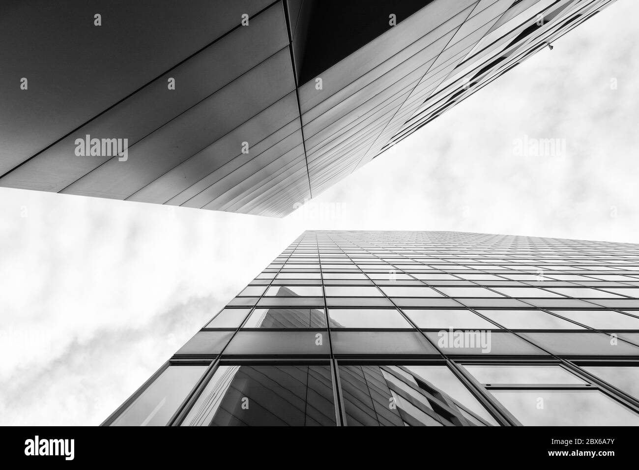 Office Building bottom up into the sky Stock Photo - Alamy