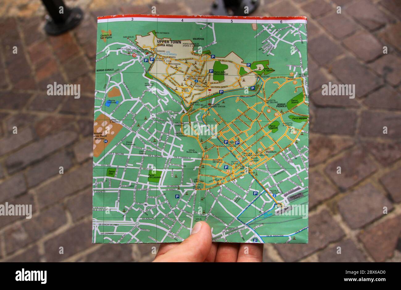 Bergamo on a map hi-res stock photography and images - Alamy