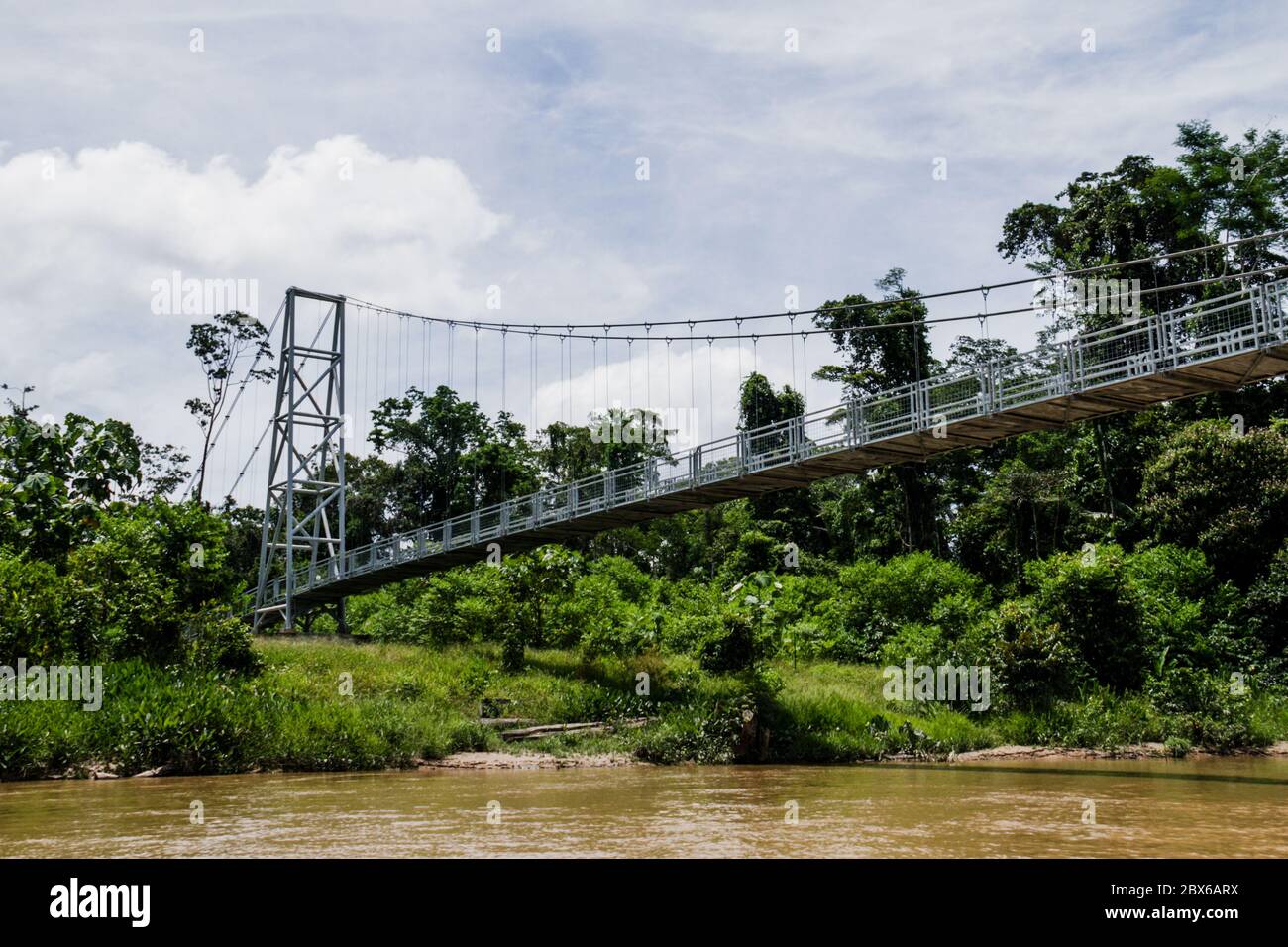 bridge over the river in the amazon, metal structure, large bridges ...
