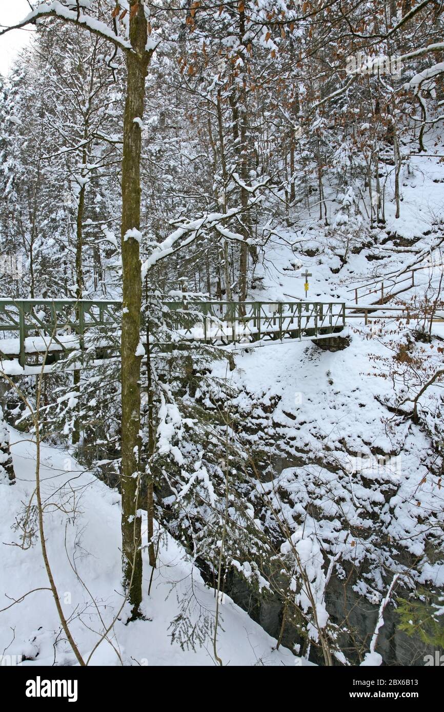 Partnachklamm - Partnach gorge near Garmisch-Partenkirchen. Bavaria ...