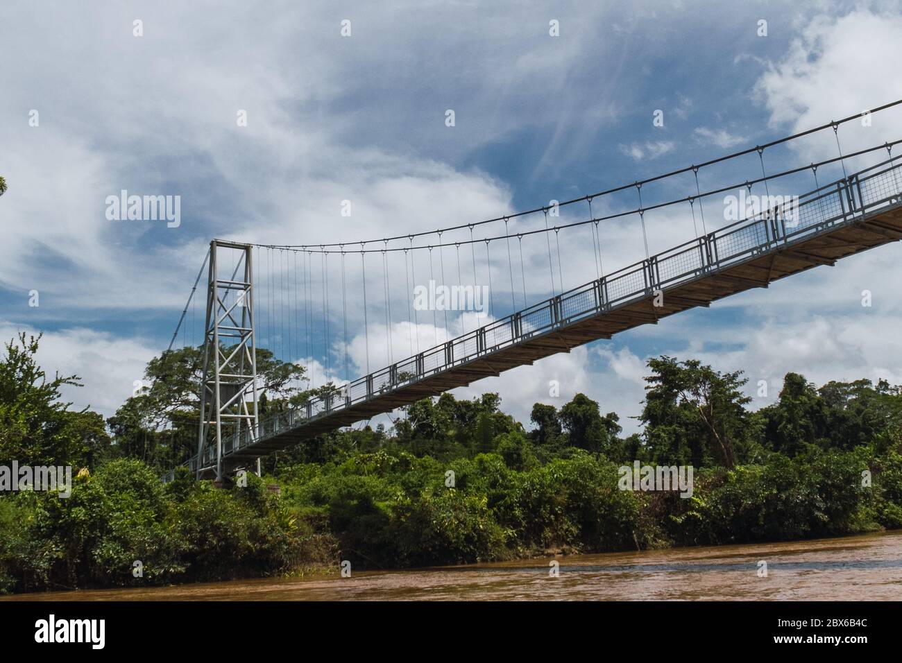 bridge over the river in the amazon, metal structure, large bridges ...