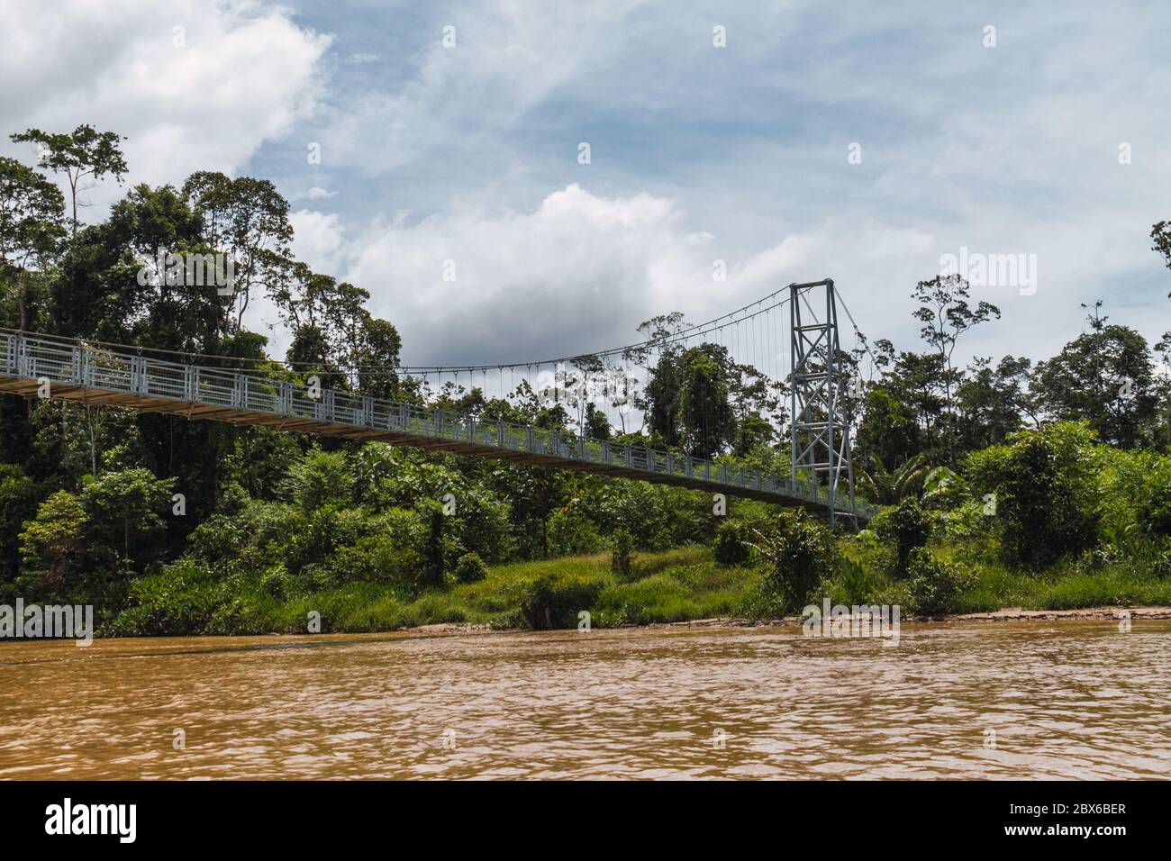 bridge over the river in the amazon, metal structure, large bridges ...