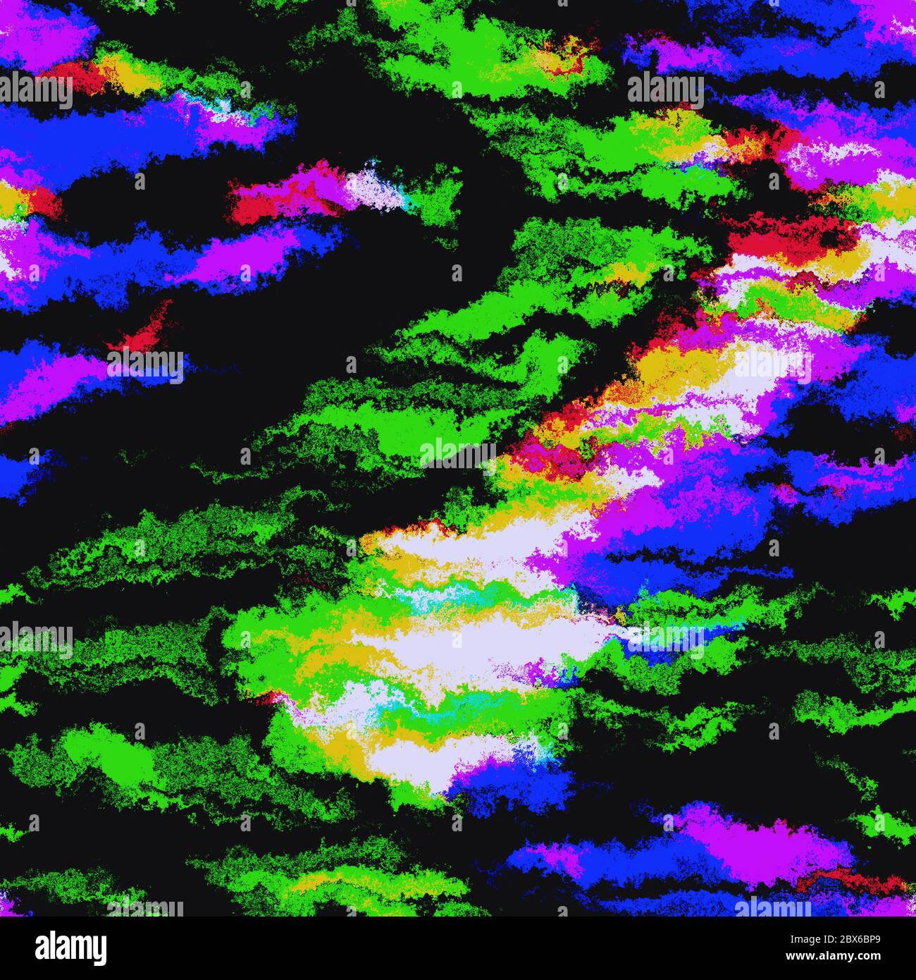 Seamless vibrant rainbow painted texture. Bold psychedelic neon ...