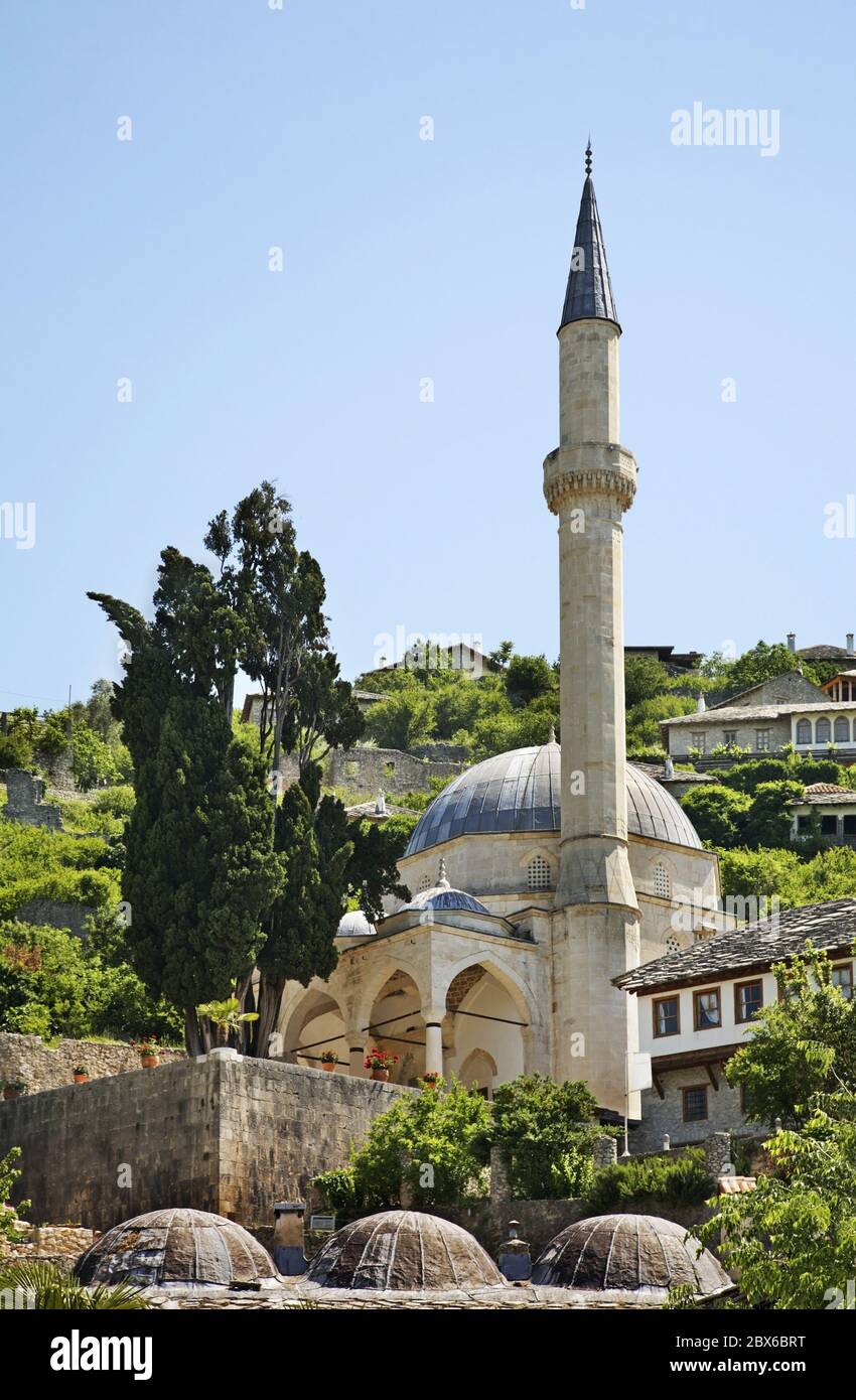 Hajji Alija mosque in Pocitelj. Bosnia and Herzegovina Stock Photo - Alamy