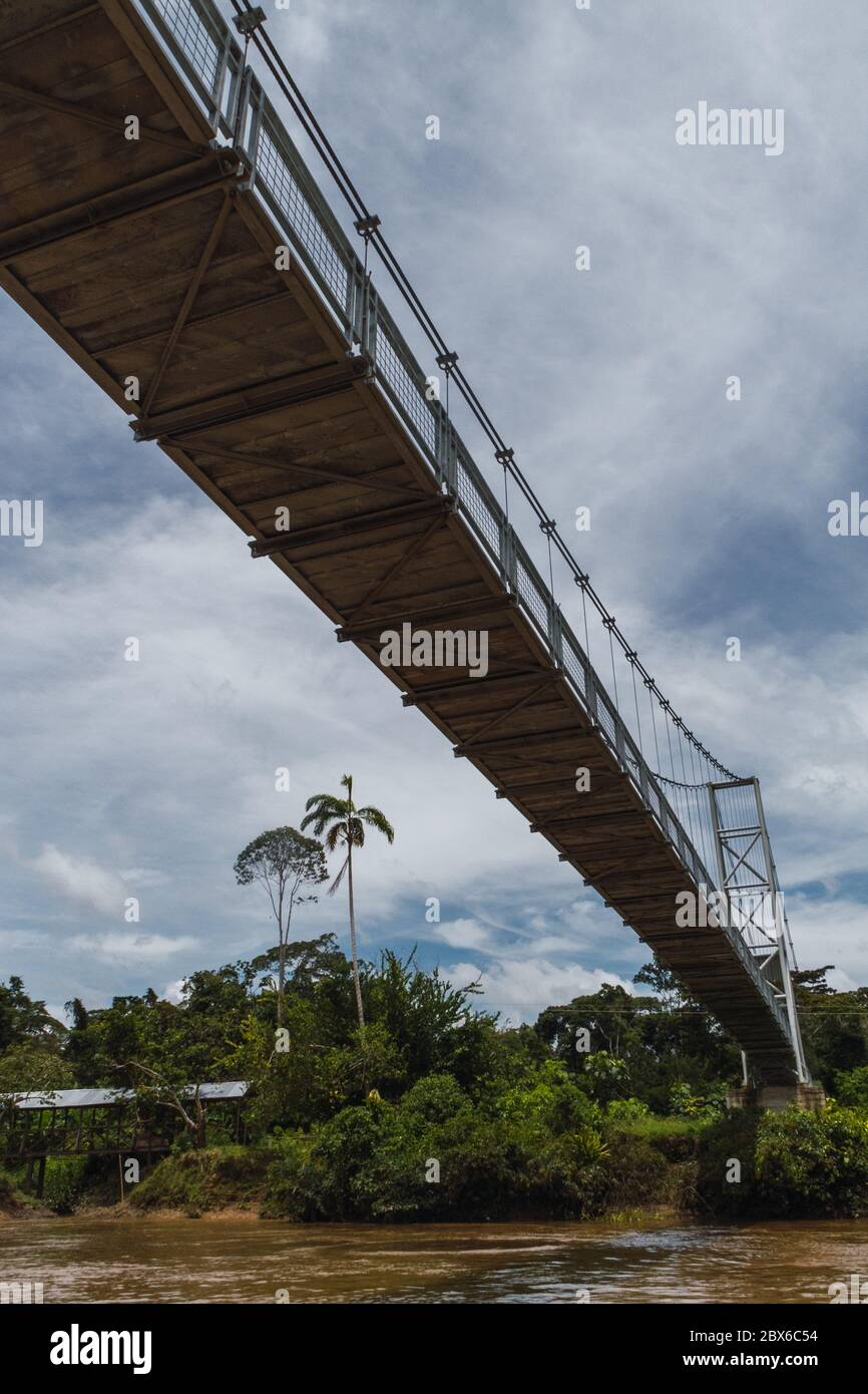 bridge over the river in the amazon, metal structure, large bridges ...