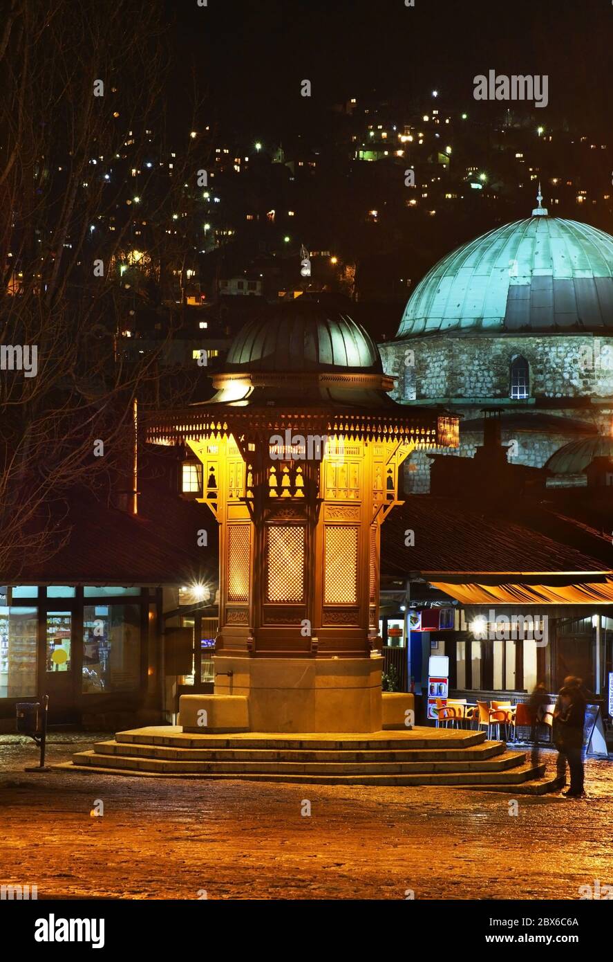 Sebilj fountain on Bascarsija square in Sarajevo. Bosnia and ...