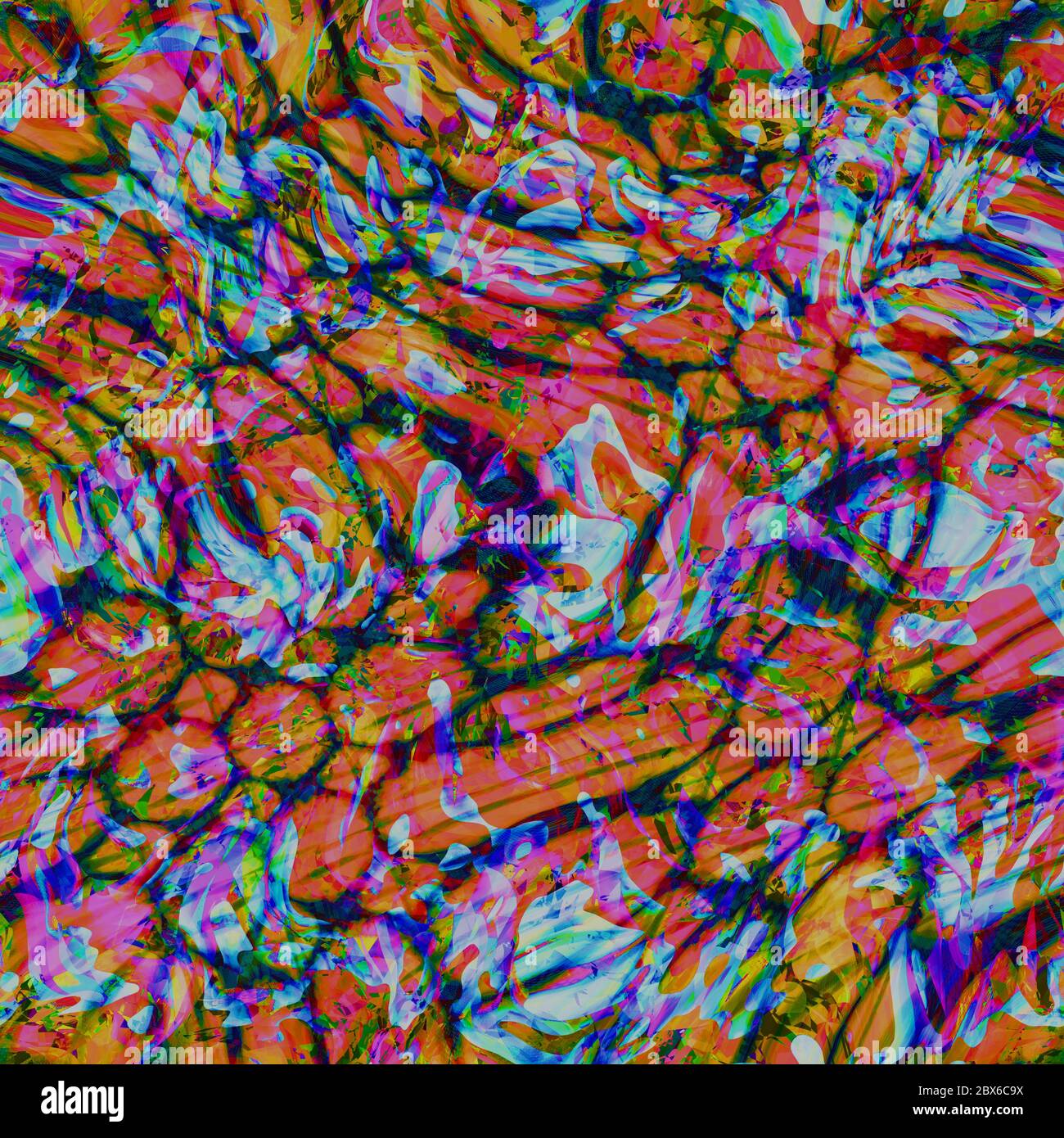 Seamless vibrant rainbow painted texture. Bold psychedelic neon ...