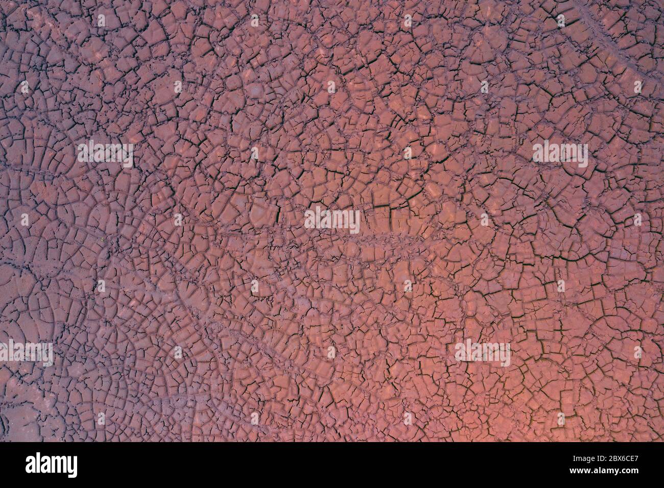 Drought Top View. Aerial view of a cracks in the ground. texture ...