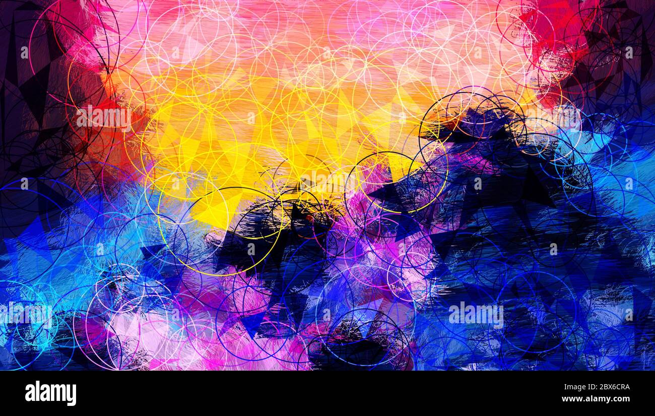 Abstract Colorful Geometrical Artwork,Abstract Graphical Art Background ...