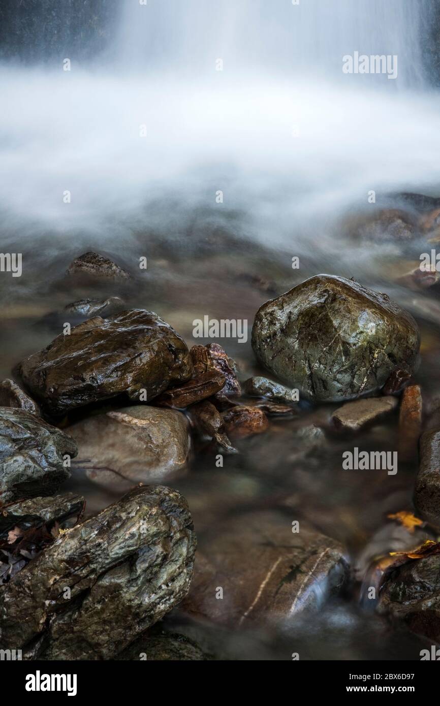 A long exposure portrait photo, taken at the base of one of the Holme ...