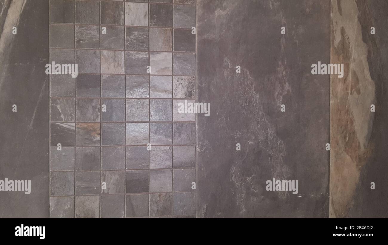 gray tiles brown floor tile background Stock Photo - Alamy