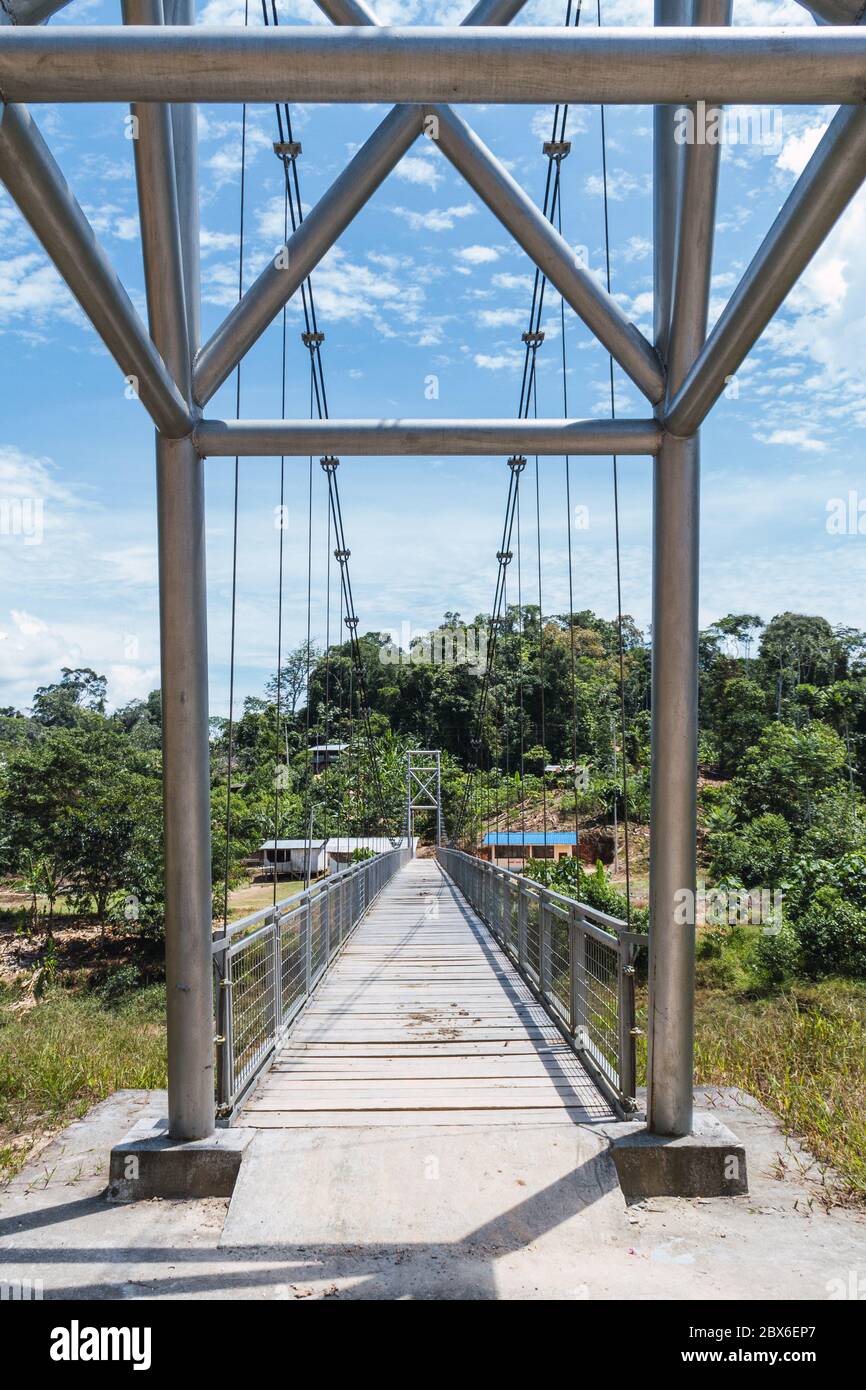bridge over the river in the amazon, metal structure, large bridges ...