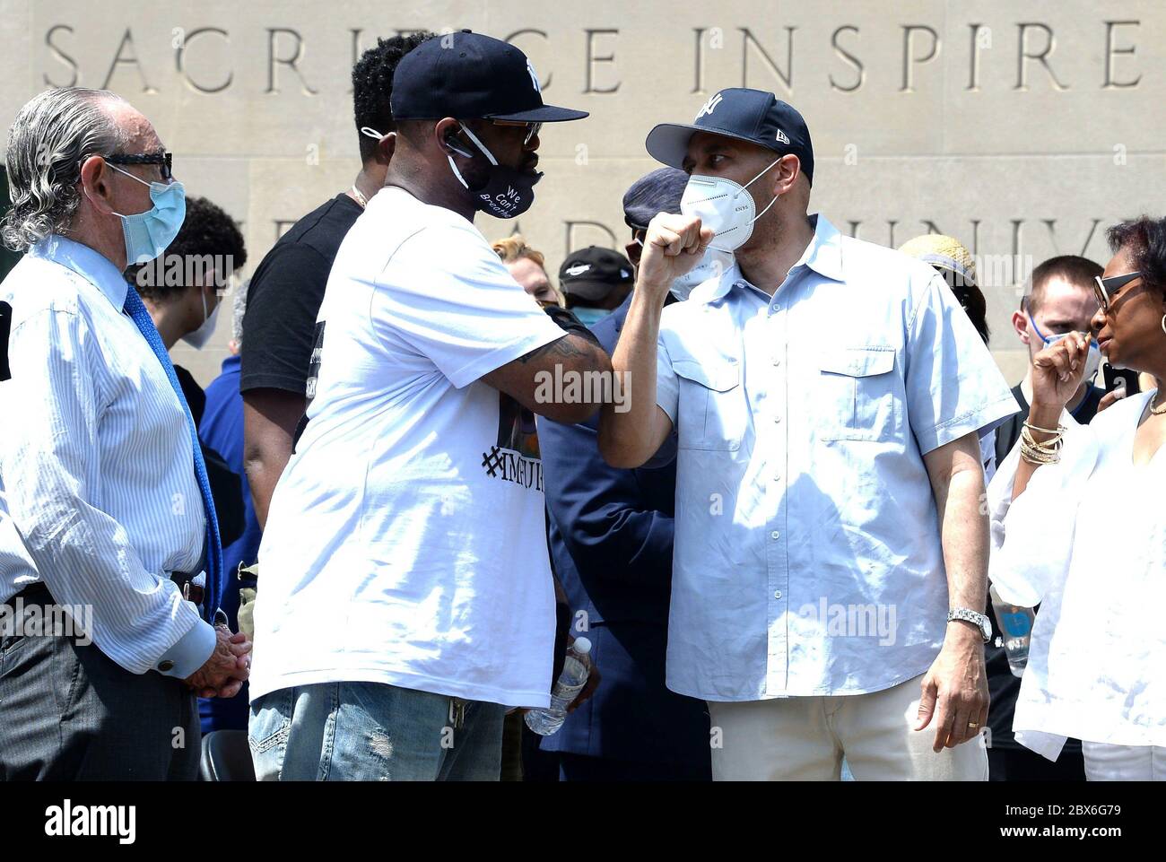 Brooklyn, NY, USA. 4th June, 2020. Terrence Floyd, Hakeem Jeffries out and about for George ...