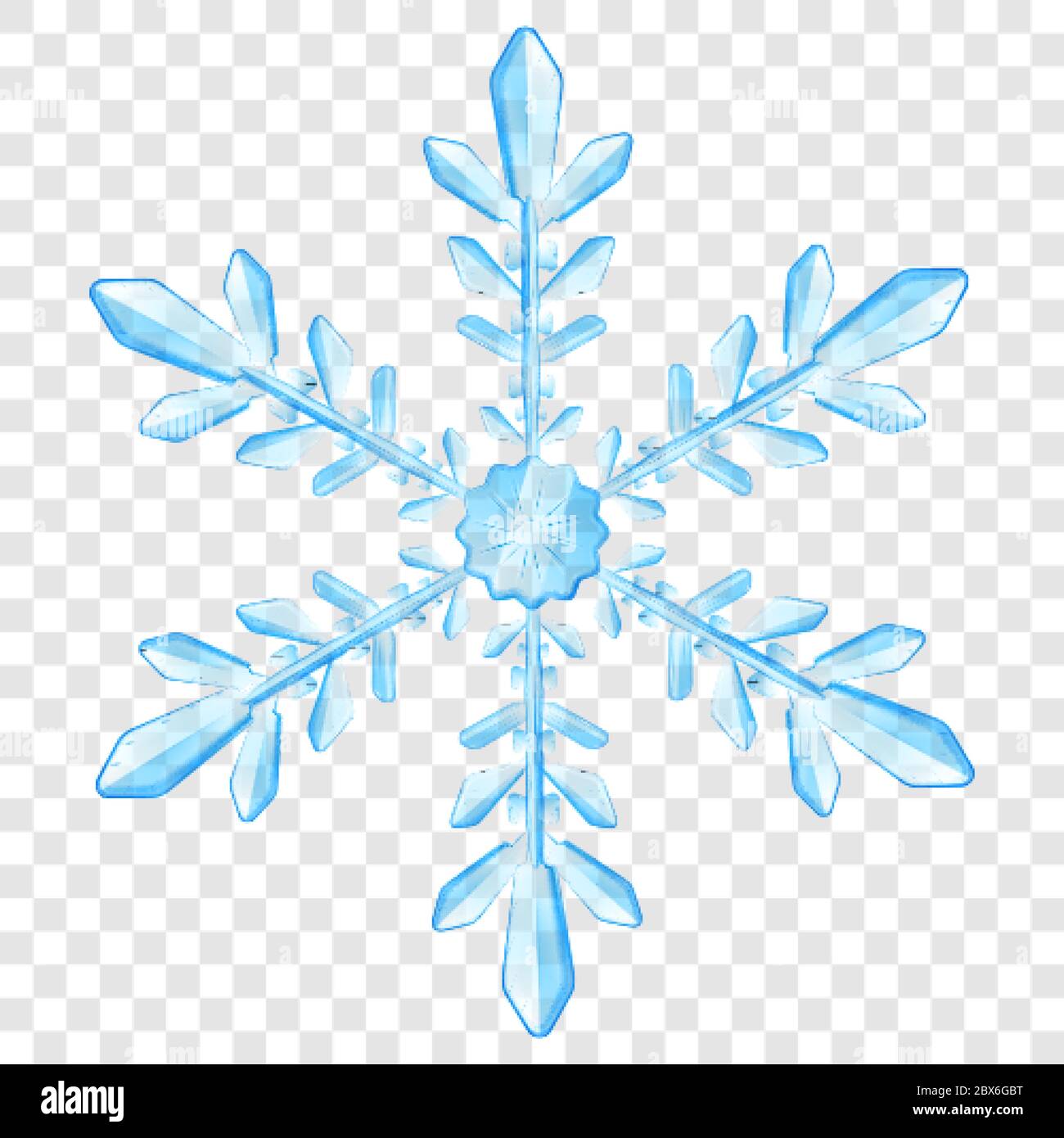 One blue transparent snowflake Stock Vector Images - Alamy
