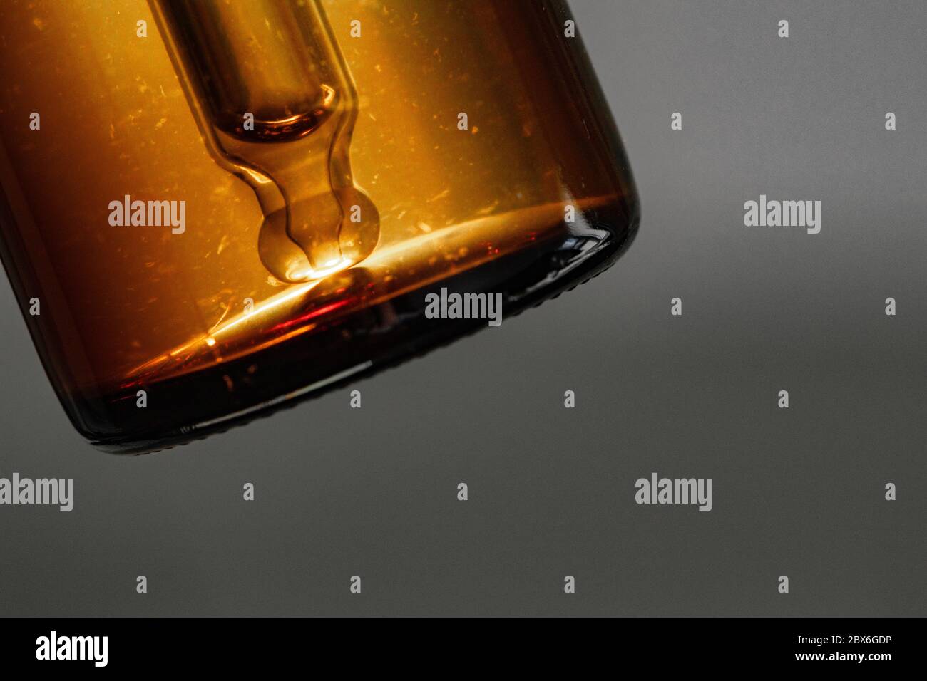 Close up photo of glass cosmetics container for oily texture Stock ...