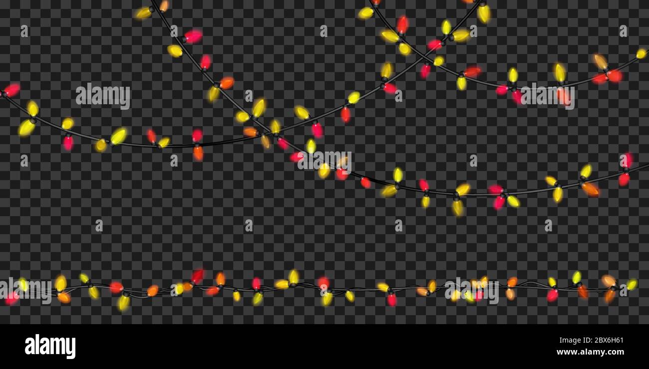 Christmas festive decorations, yellow translucent fairy lights ...