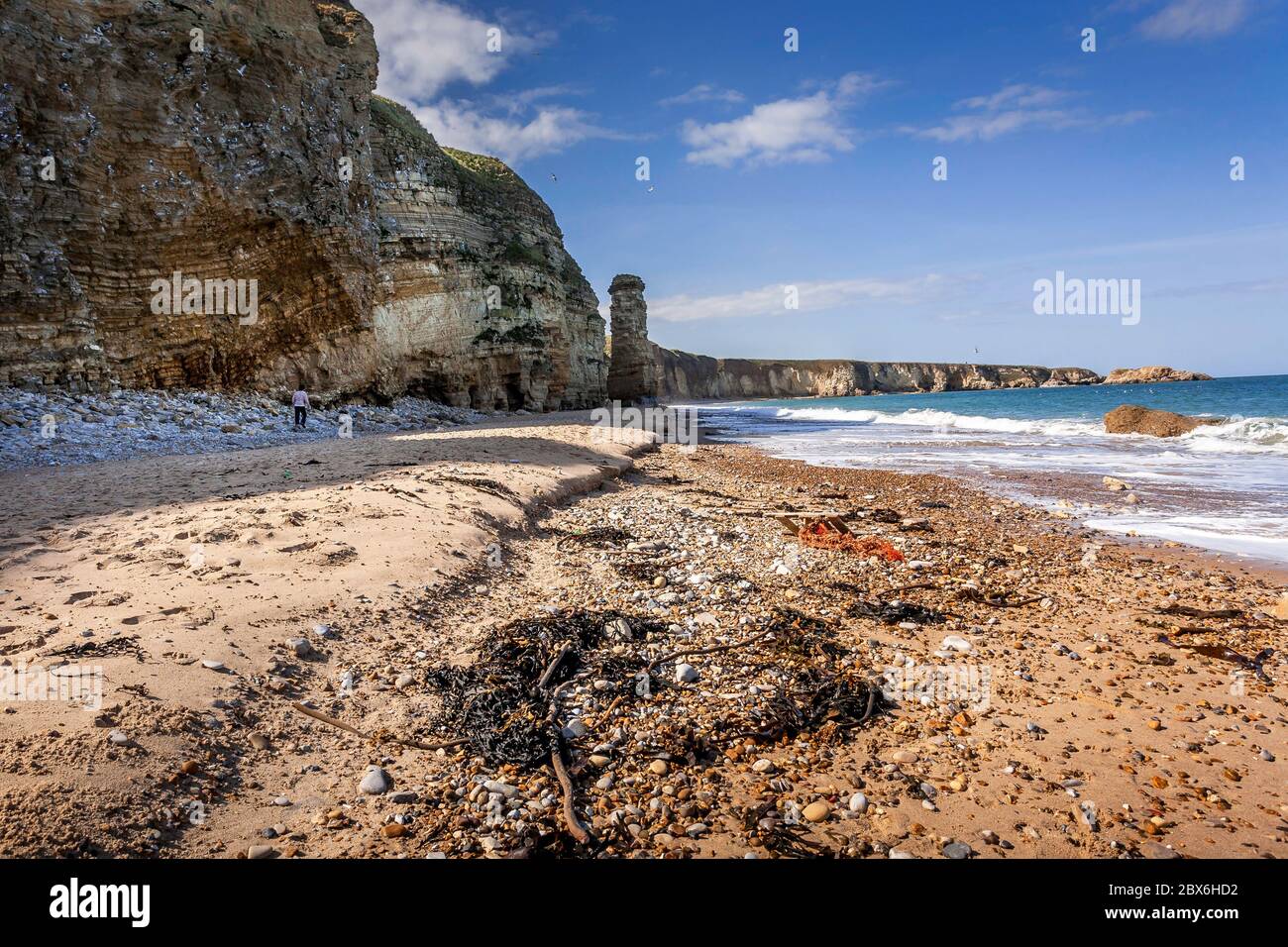 Marsden Grotto beach (north), South Shields Stock Photo - Alamy