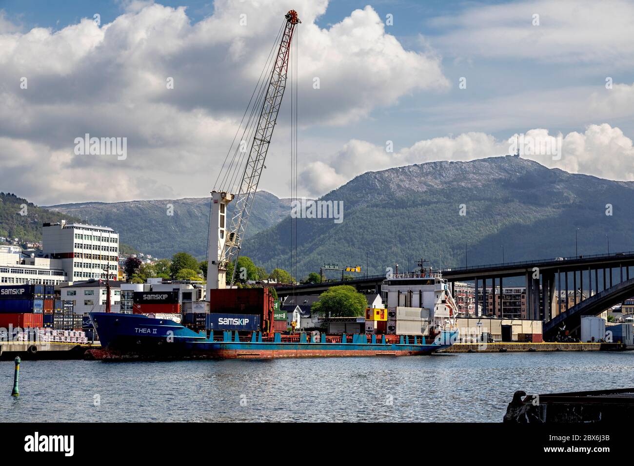 General cargo vessel Thea II at Frieleneskaien quay, in the port of ...