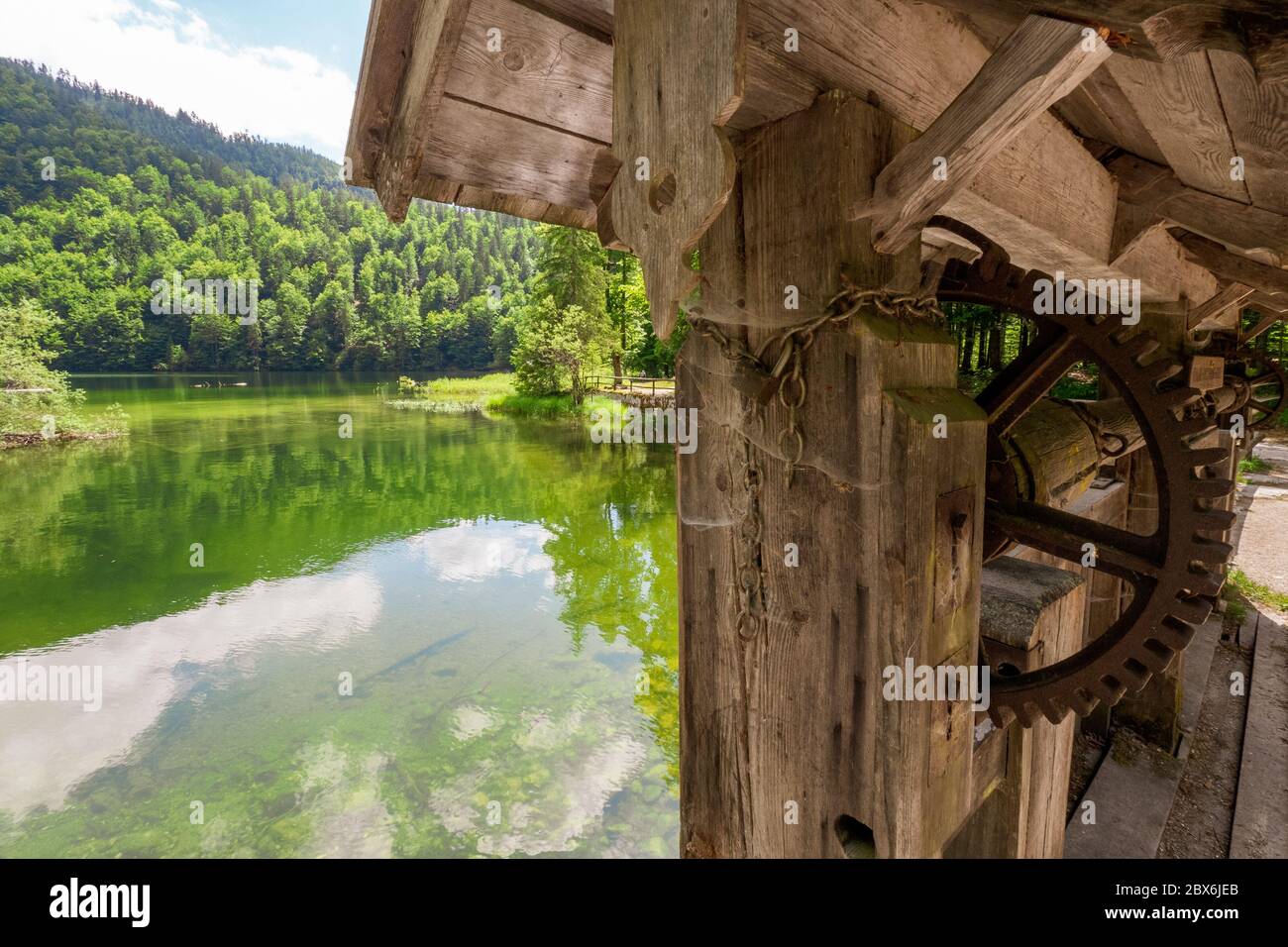 Wooden watergate hi-res stock photography and images - Alamy