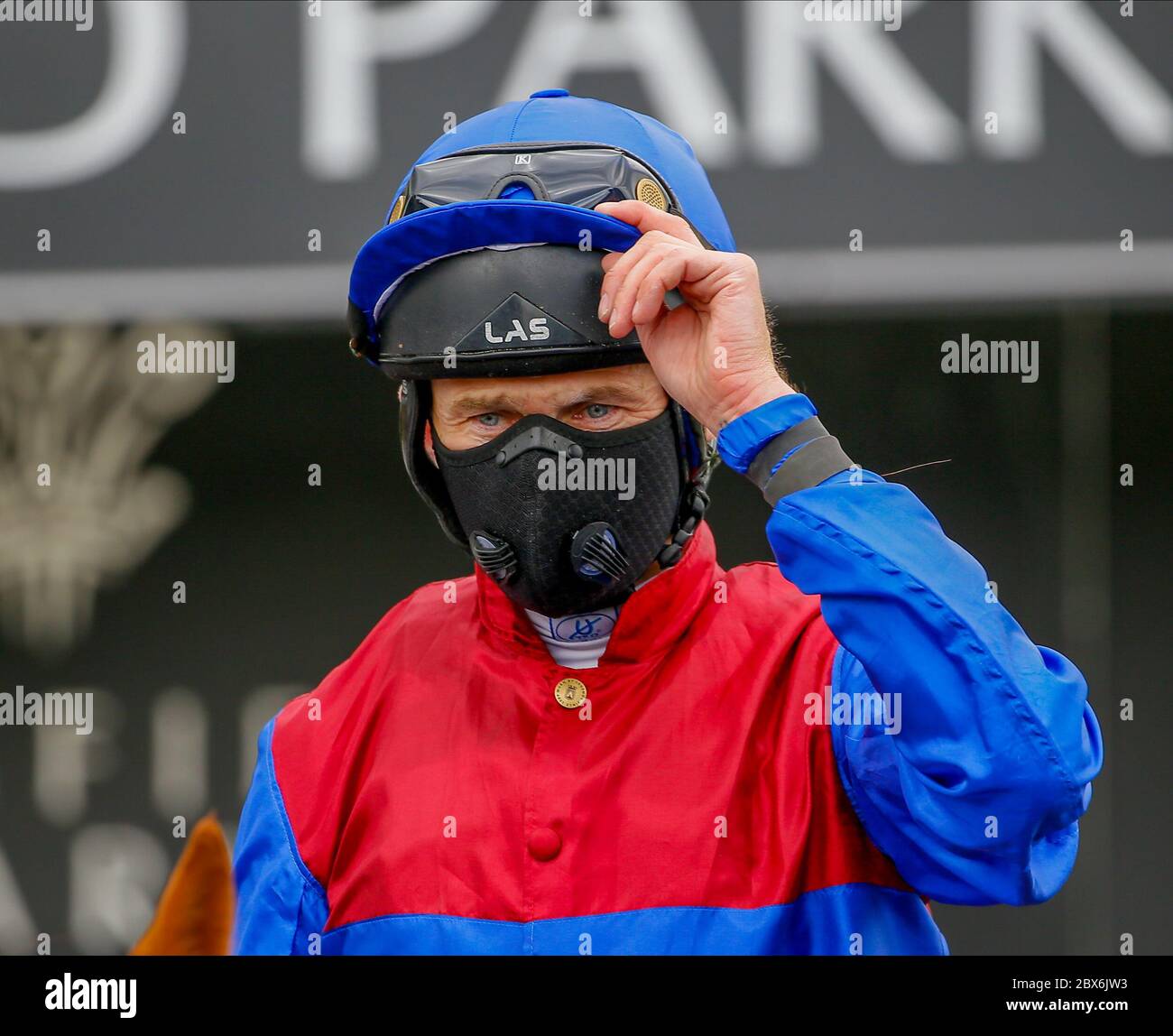 Jockey Robert Havlin at Lingfield Racecourse Stock Photo - Alamy