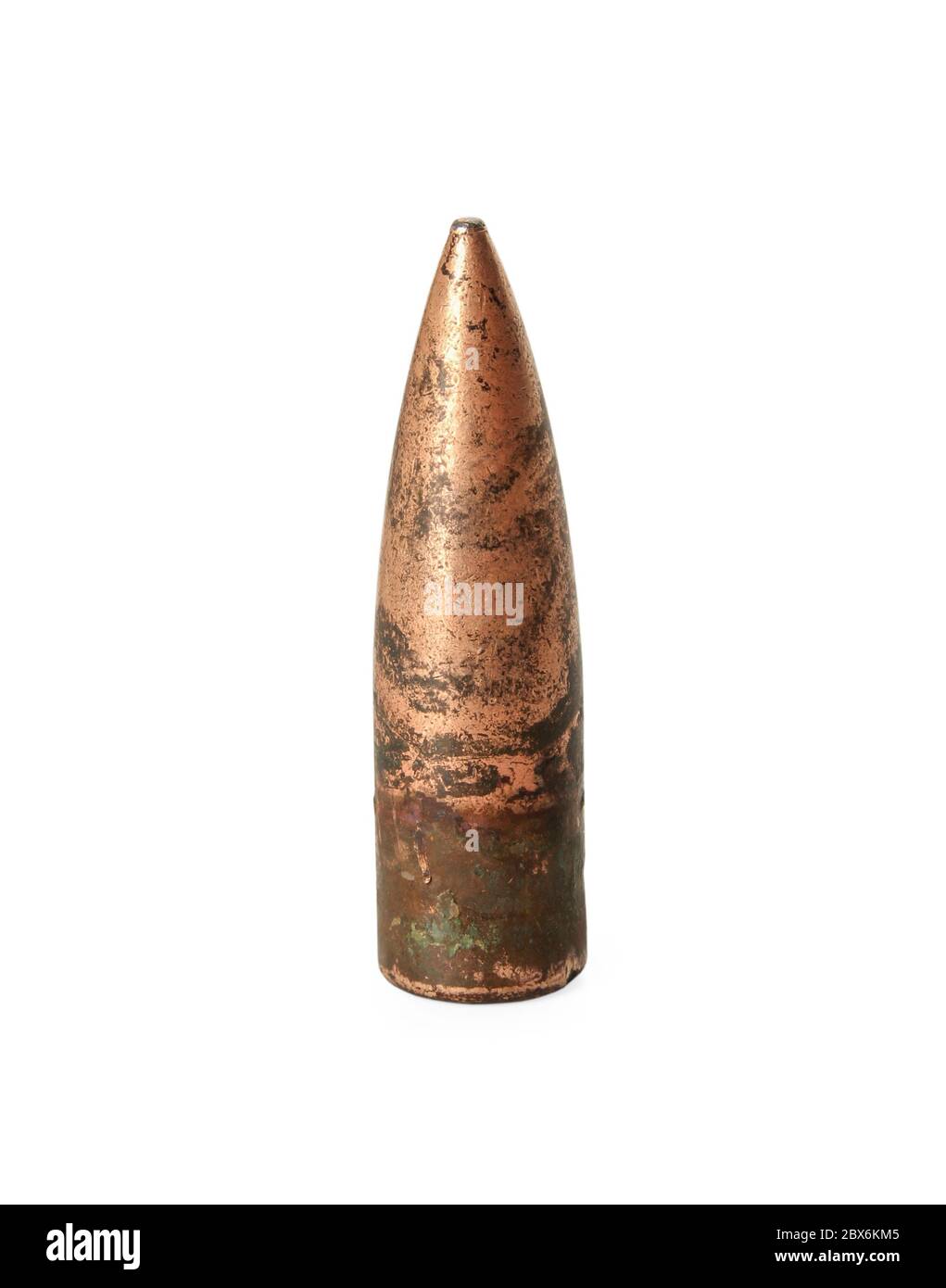 An old lead bullet of 7.62 mm caliber from Soviet weapons of the Second ...