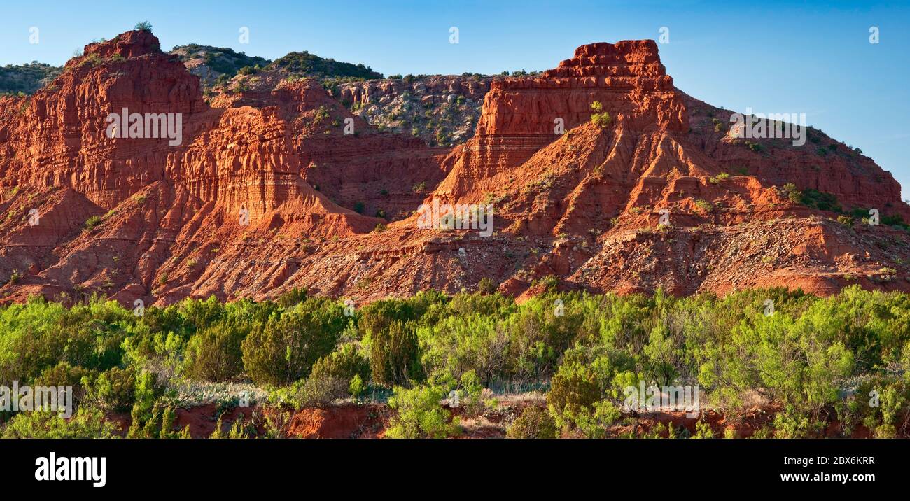 Haynes Ridge eroded buttes and cliffs in Caprock Canyons State Park ...
