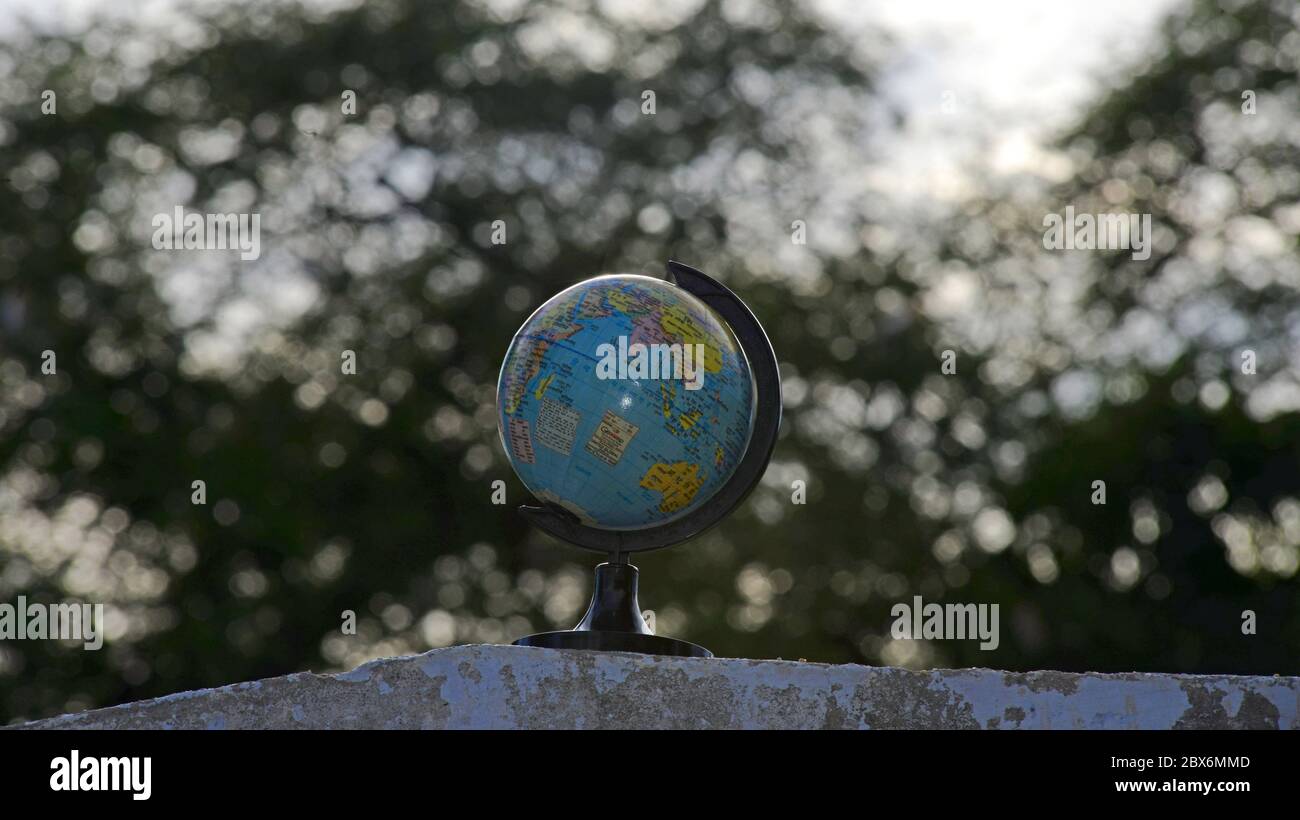 World map focus india hi-res stock photography and images - Alamy