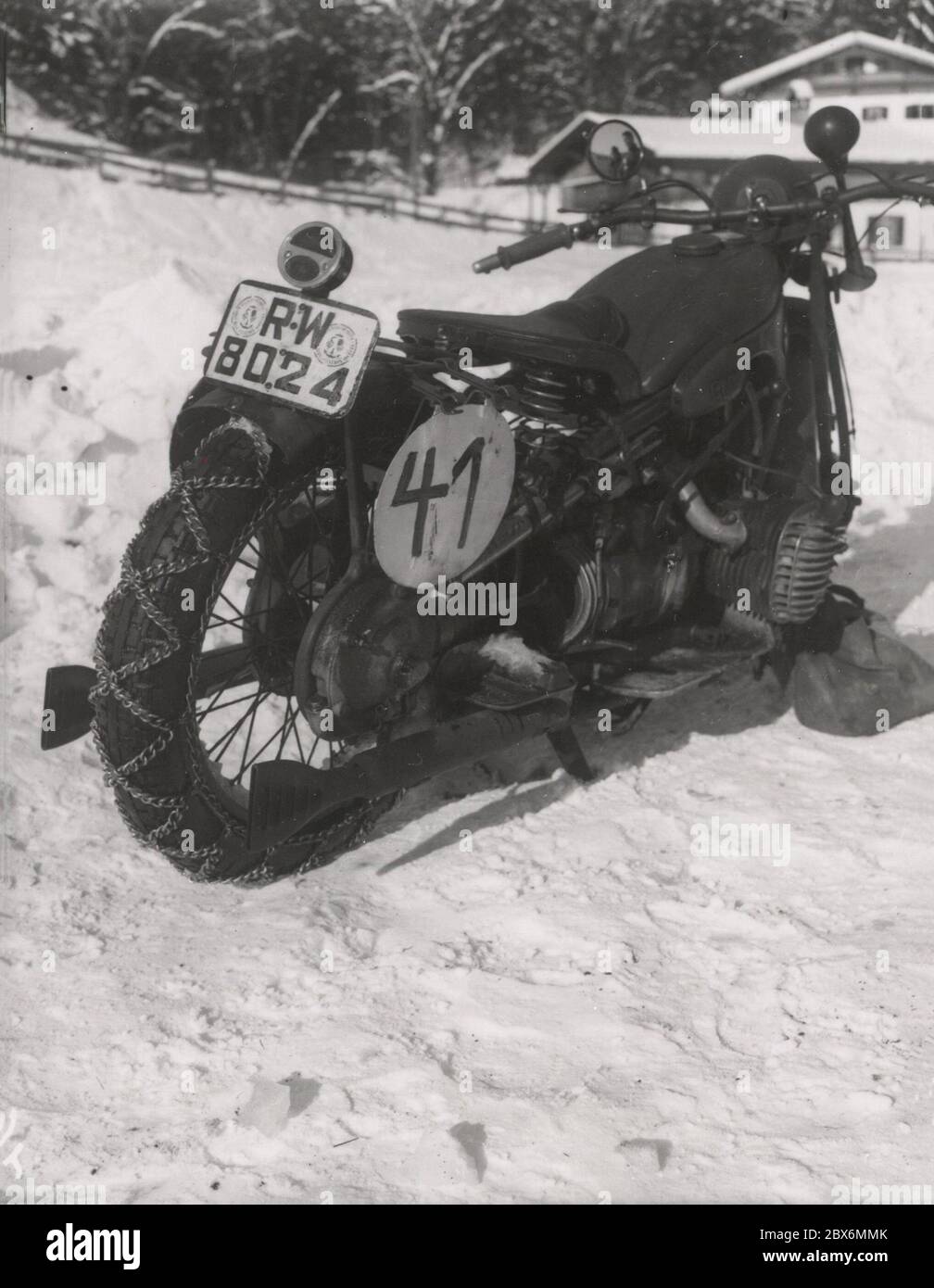 Special motorcycle for snow of the Reichswehr. Heinrich Hoffmann ...